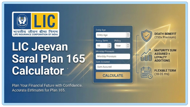 LIC Jeevan Saral Plan 165 Calculator - LIC Calculator