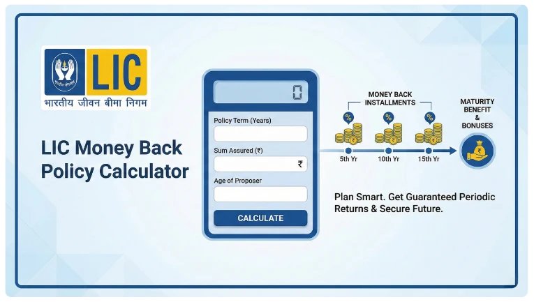 LIC Money Back Policy Calculator- Instant Premium & Maturity